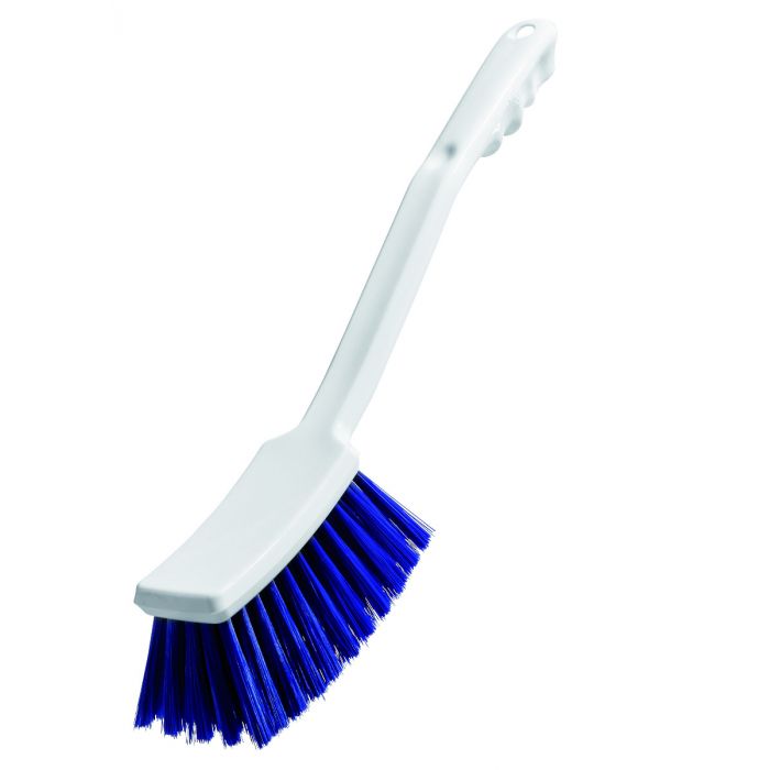 Perie de mână cu mâner lung ergonomic, păr moale albastru, 400 mm, cer ...