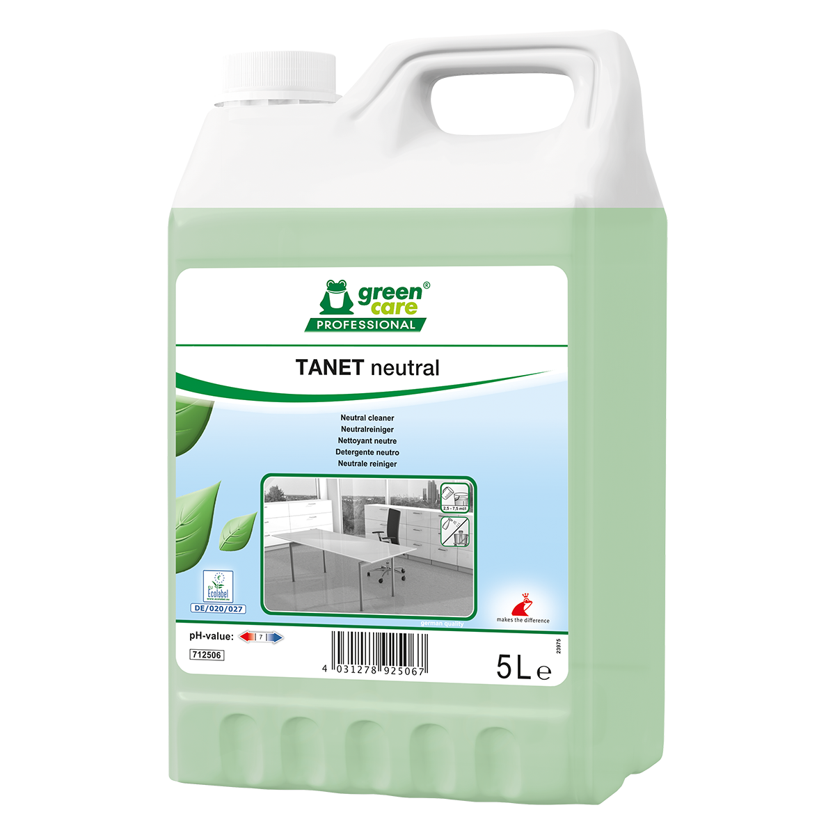 TANET neutral - Detergent EcoLabel neutru 5L & Bunzl Romania